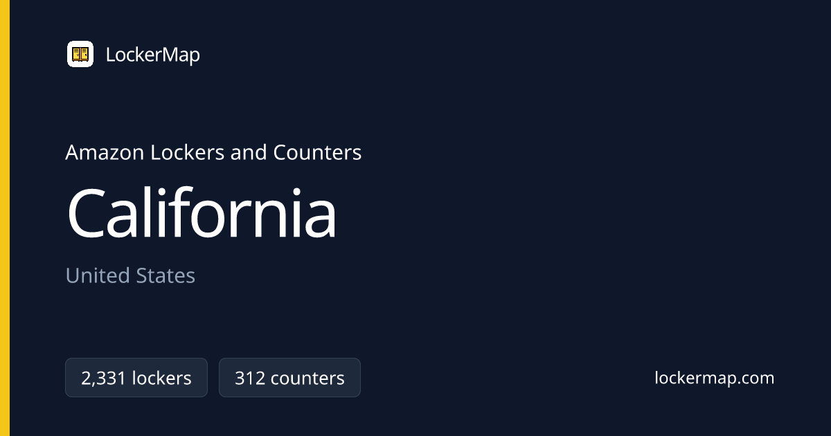 Amazon Lockers and Counters in California | LockerMap