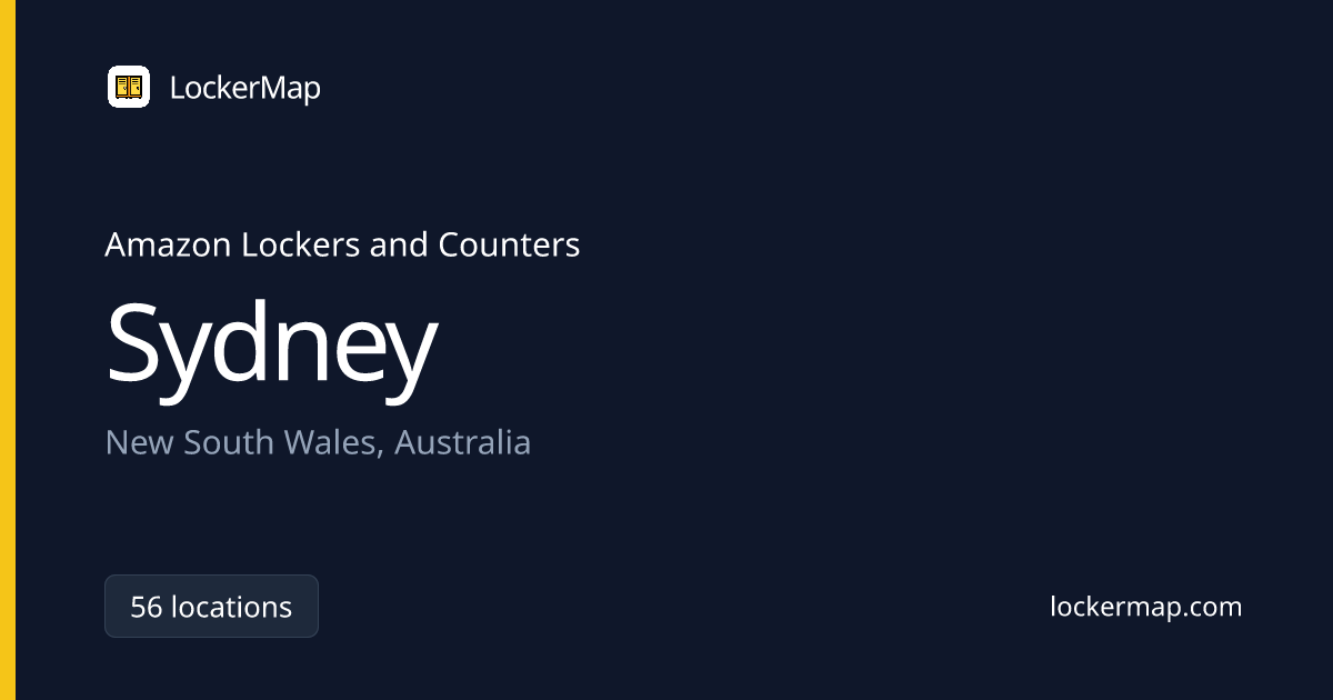 Amazon Lockers and Counters in Sydney, New South Wales | LockerMap