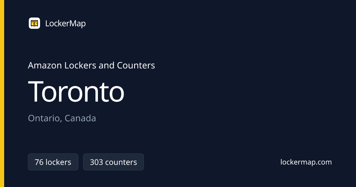 Amazon Lockers and Counters in Toronto, Ontario | LockerMap